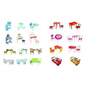 2014 Popular Safe & Healthy Cute Wooden Cartoon Assembled Table And ...