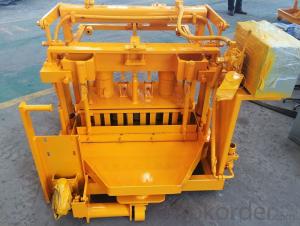 Movable Concrete Hollow Block Making Machine Small Machine QT40-3A real ...