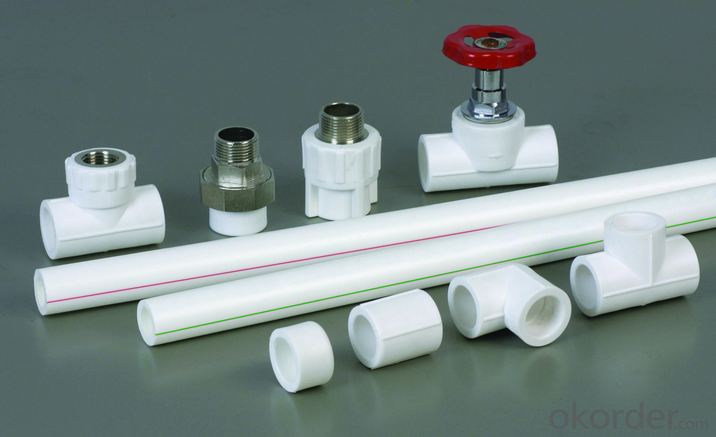 PPR All Plastic Fittings Pipe Plastic Material PPR Reduced Tee DIN 8077