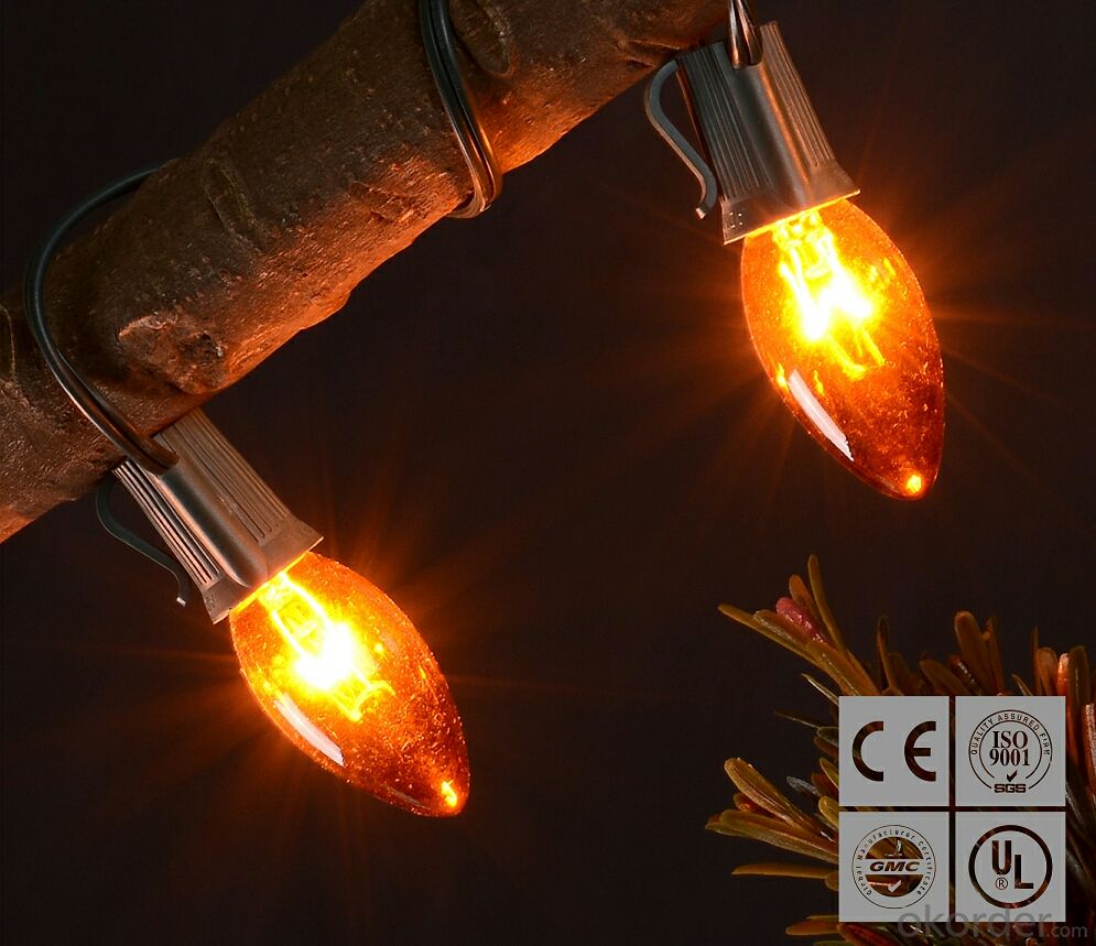 White Incandescent Bulb Light String for Outdoor Indoor Garden Stage ...